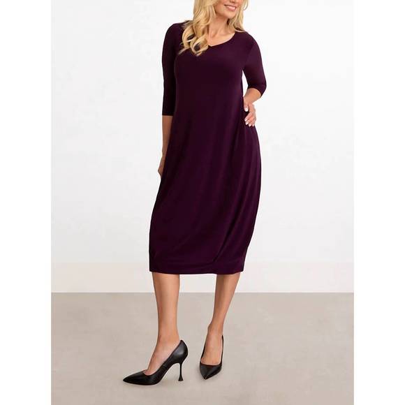 Sympli | Dresses | New Sympli Reversible Narrow Lantern Dress In Plum ...